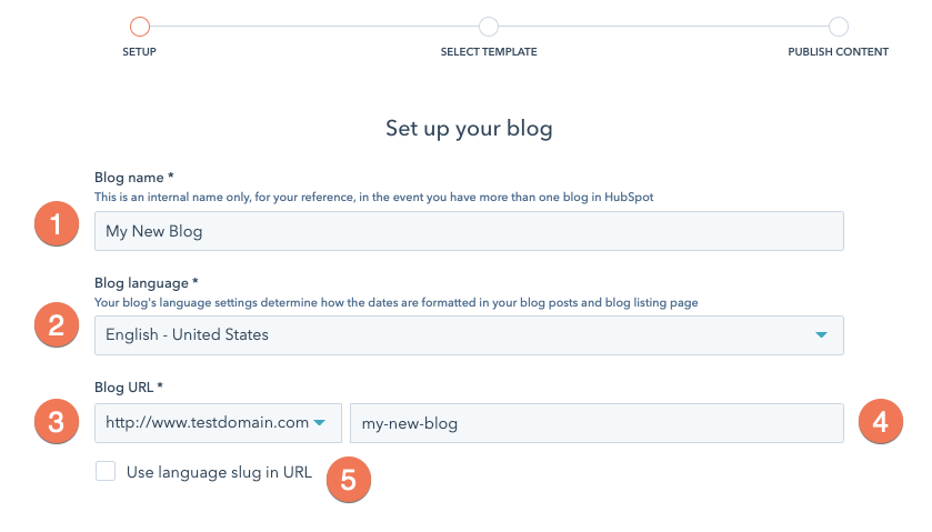 Create a new blog