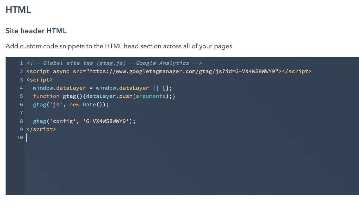 Integrate Google Analytics with HubSpot content