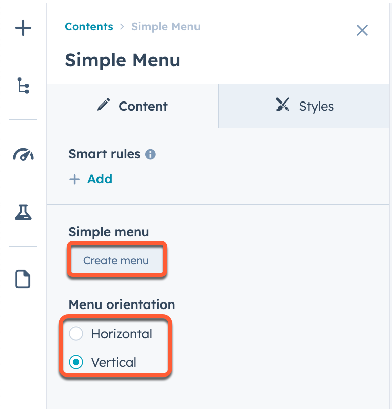 Edit a simple menu module
