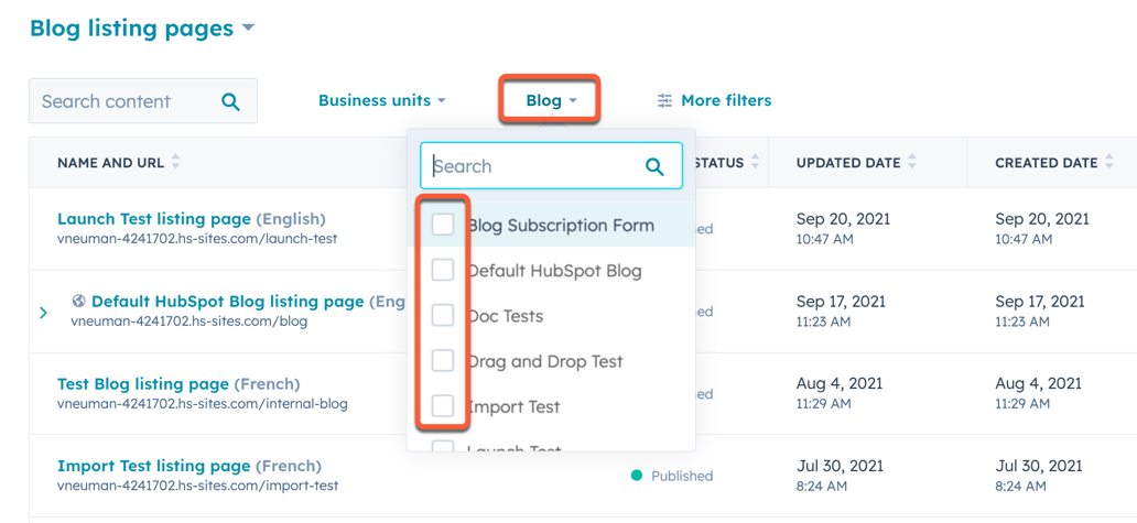 How to edit Blog Listing Pages