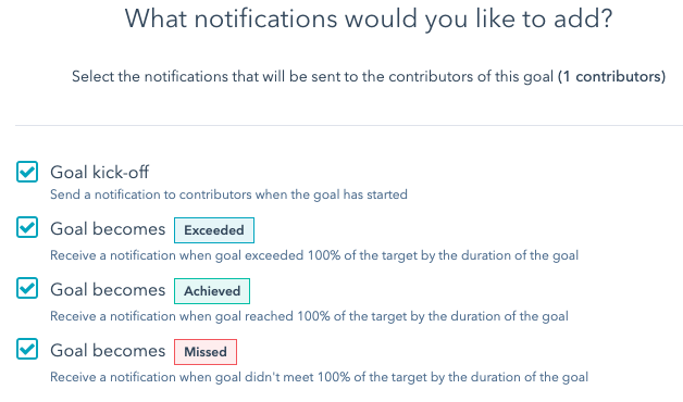 Create custom goals
