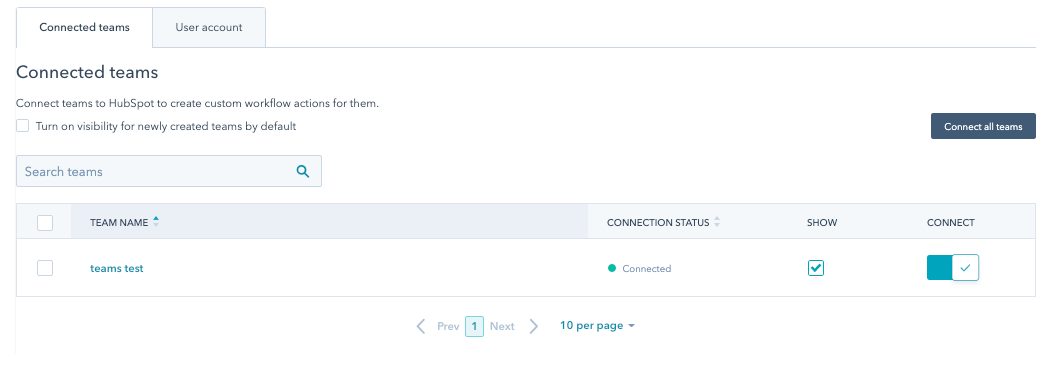 Connect HubSpot and Microsoft Teams