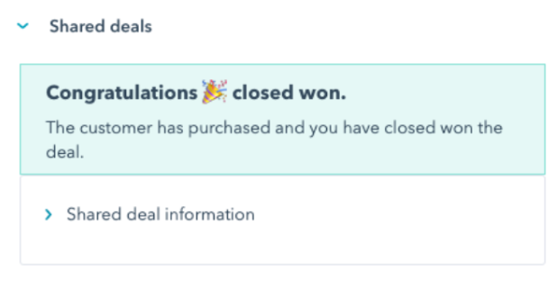 Manage shared partner deals