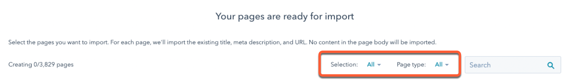 Import your website structure and navigation