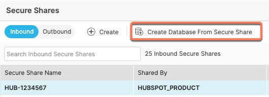 Connect the Snowflake Data Share integration