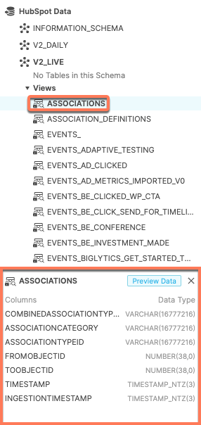Query HubSpot data in Snowflake