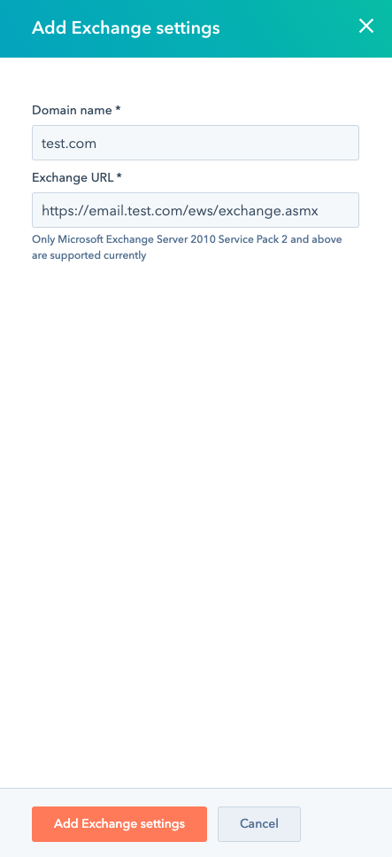 Set up IMAP or Exchange settings