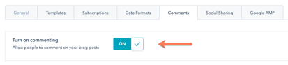 Set up and moderate blog comments