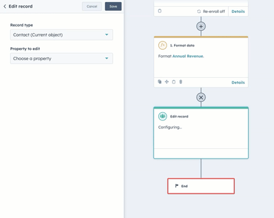 Format your data with workflows