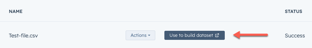 Import CSV files to create datasets