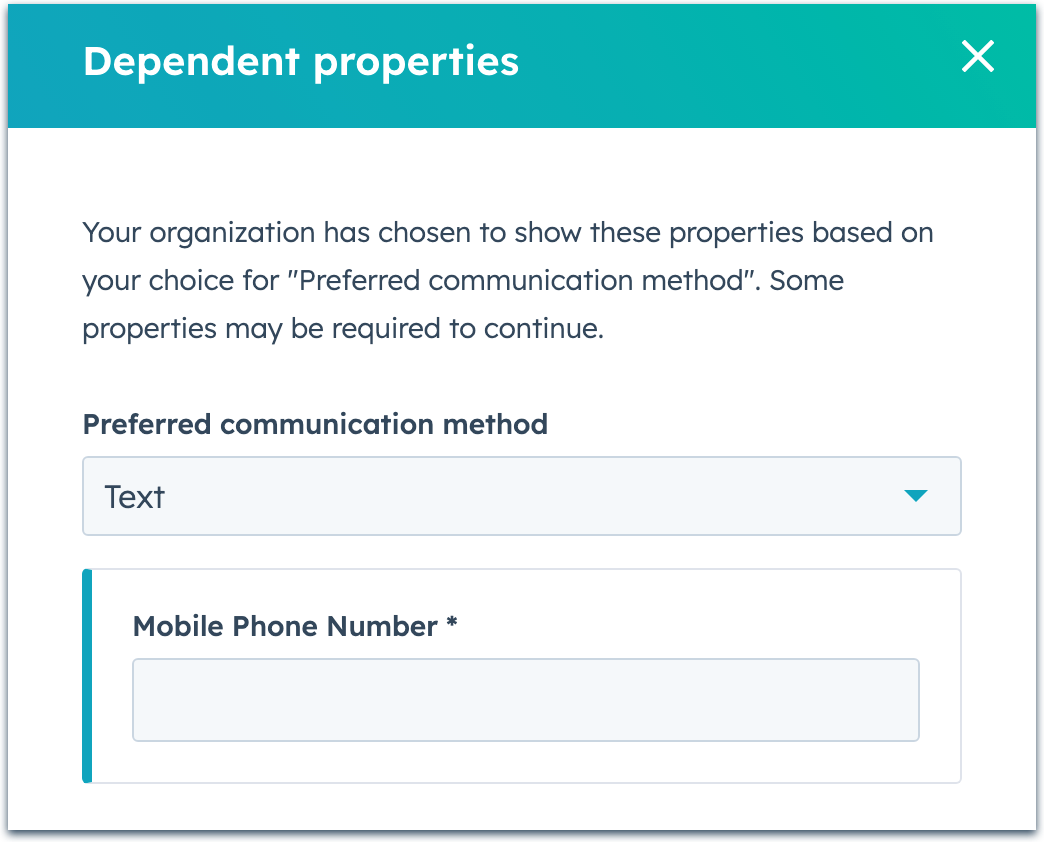 Set up conditional logic for enumeration properties