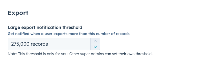 Export your records