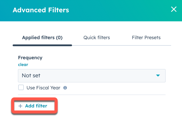 Use dashboard filters