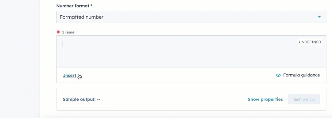 Create calculation and rollup properties
