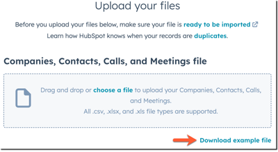 Generate an example import file
