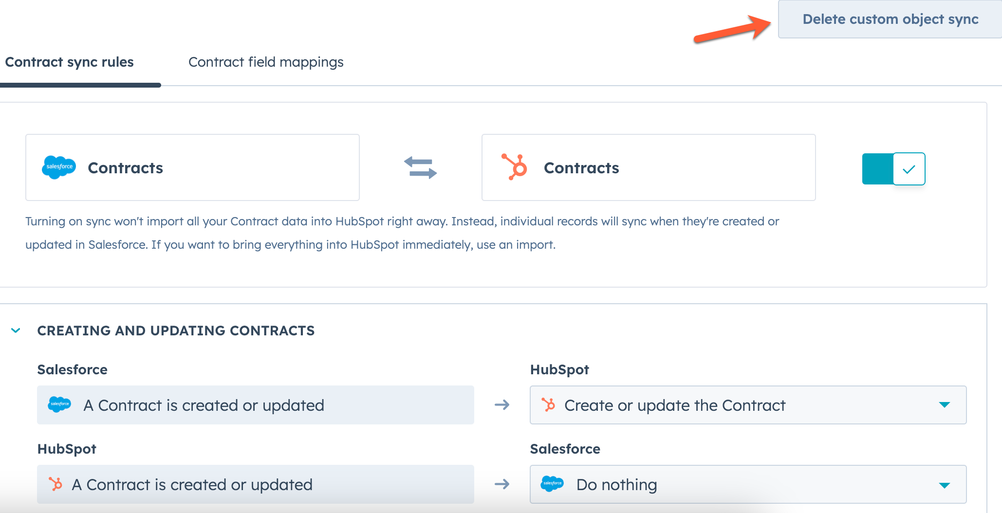 Sync custom objects between HubSpot and Salesforce