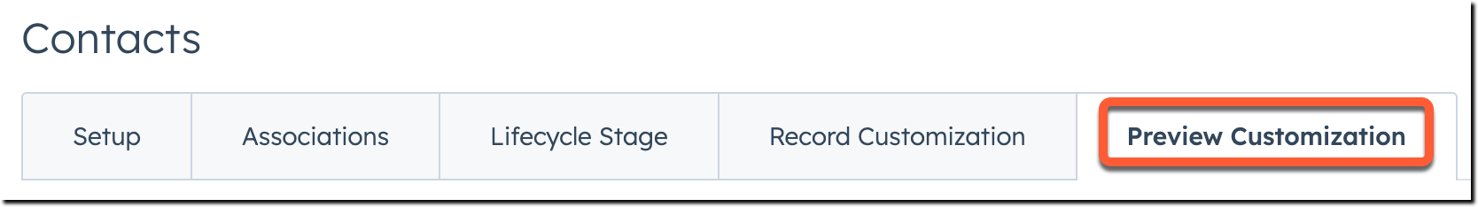 Customize record previews