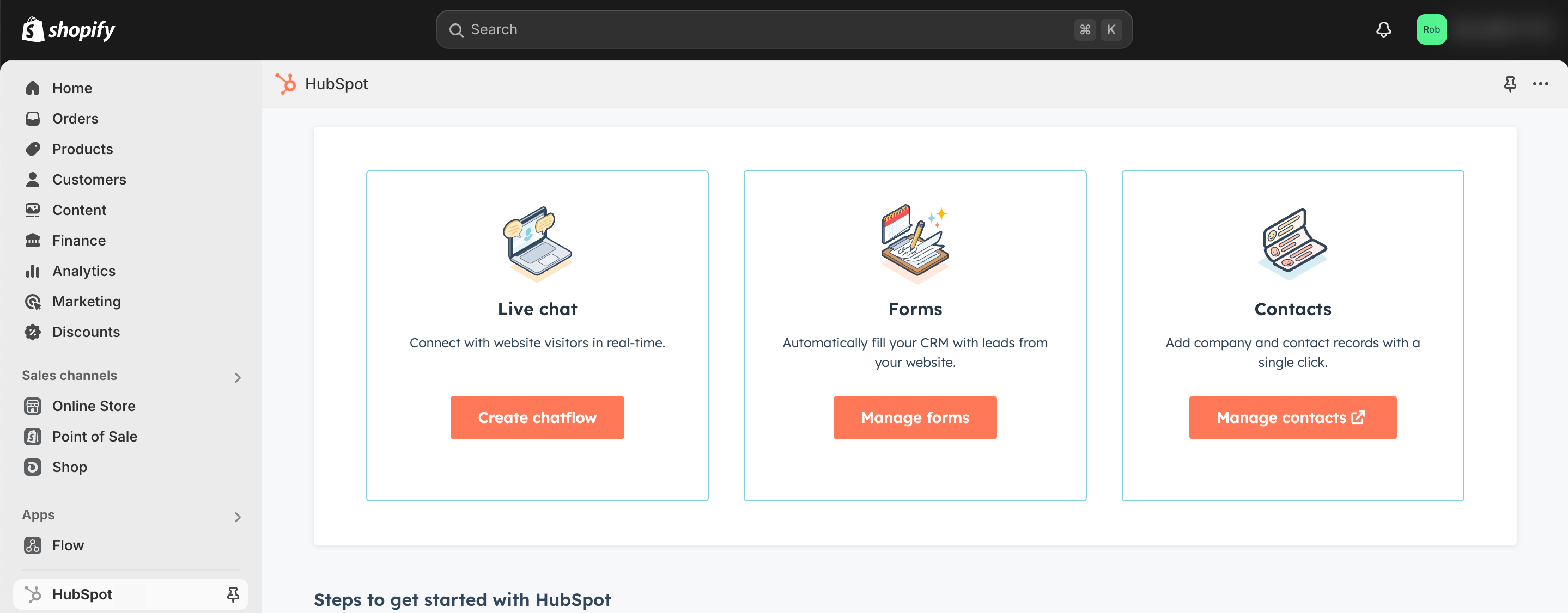 Connect HubSpot and Shopify (Data Sync)