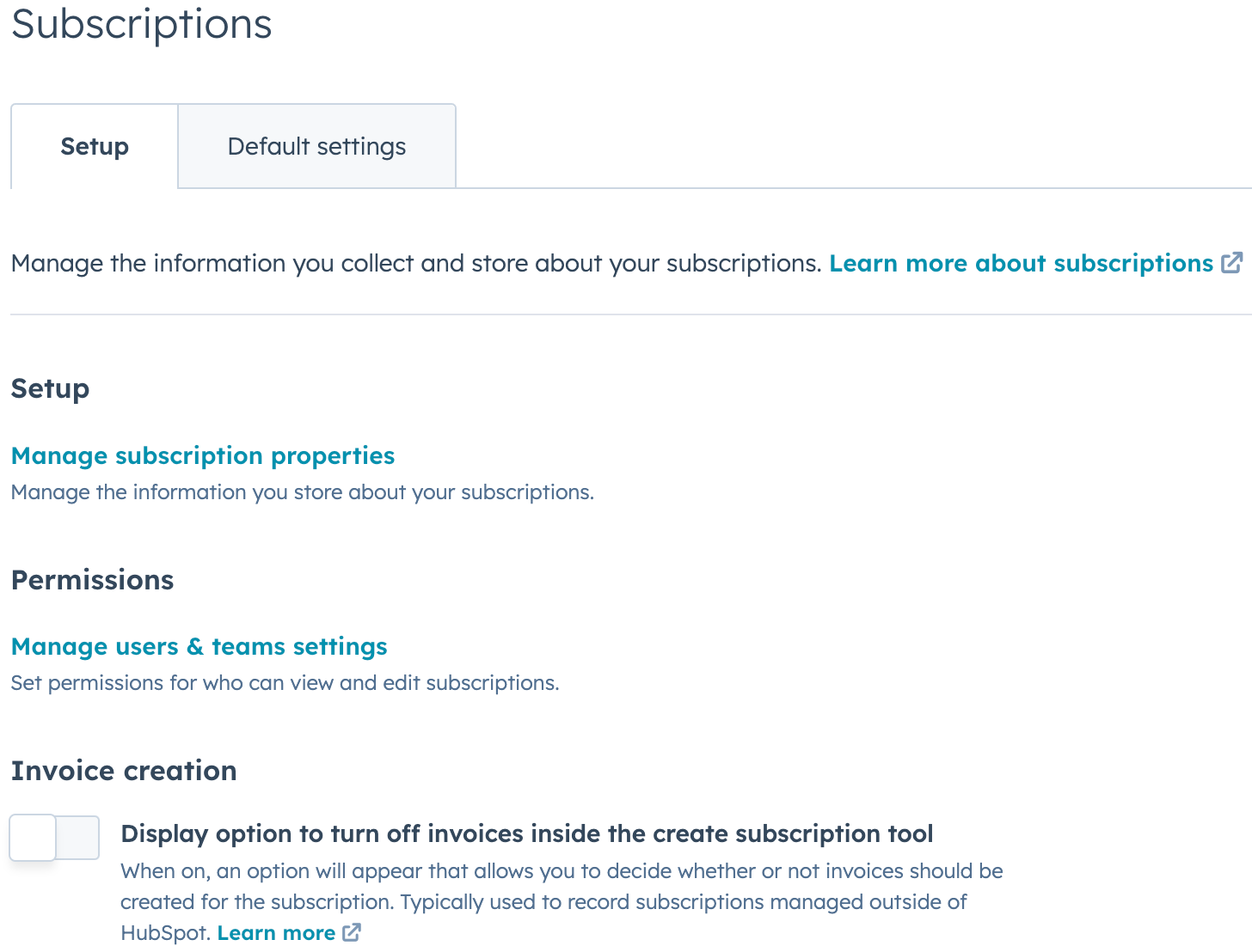 Set up the HubSpot subscriptions tool