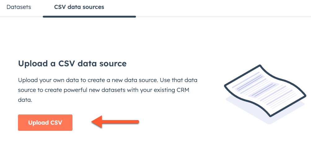 Import CSV files to create datasets