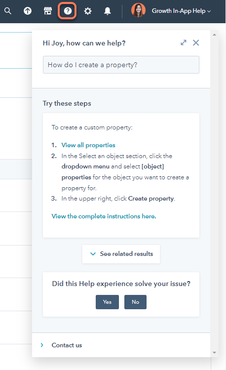 Get help with HubSpot