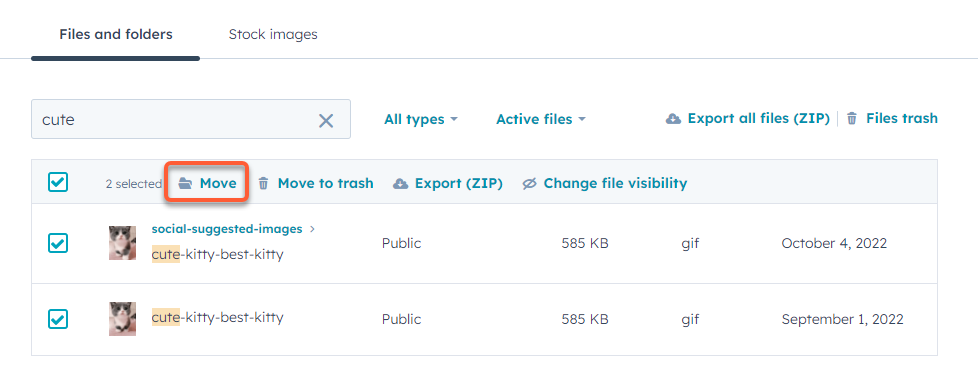 Organize your files with folders